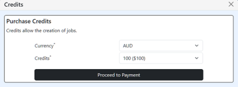 Purchase Credits - Valuation Ultimate